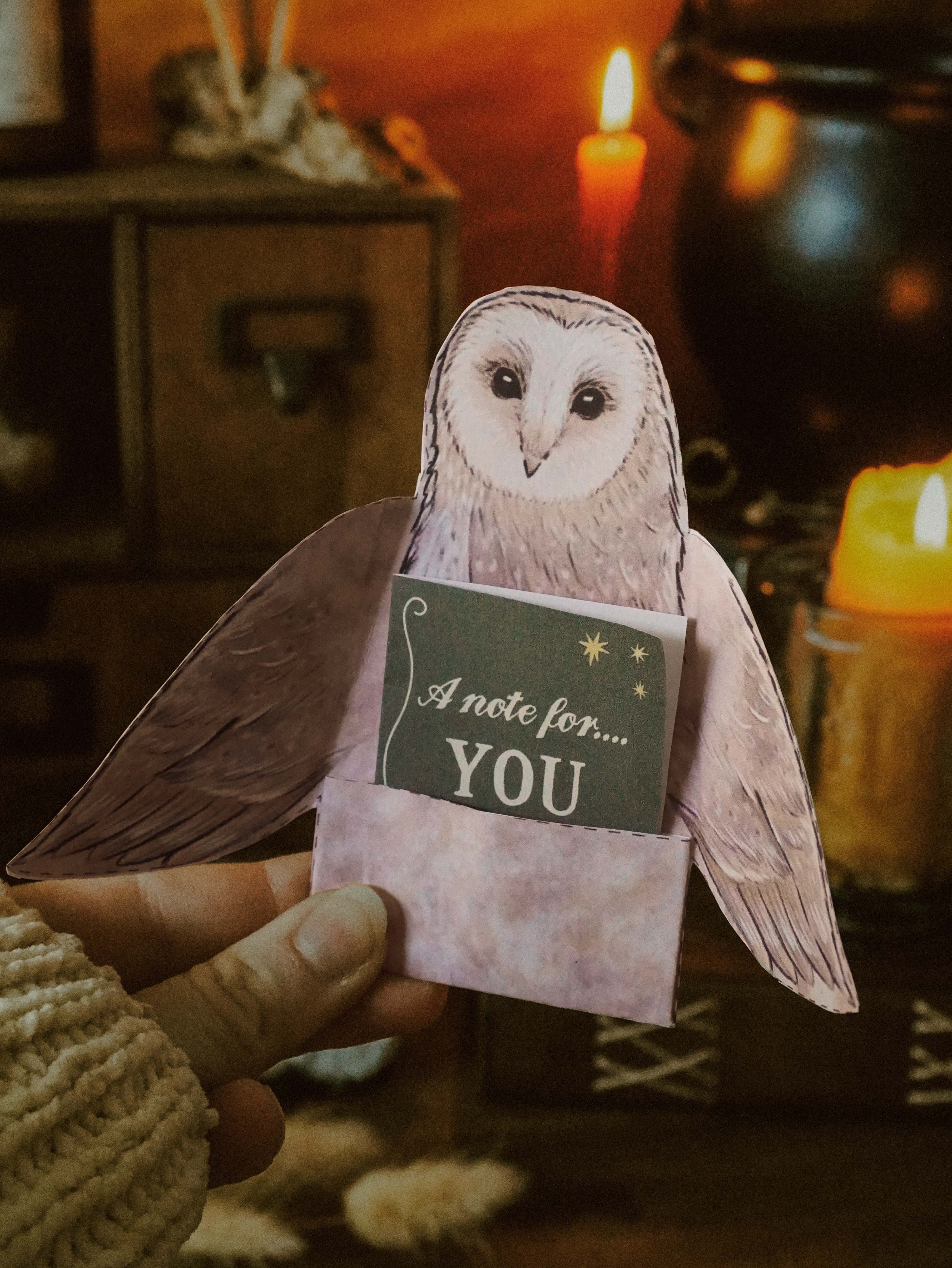 Owl Card DIY Download – Spellbound Society