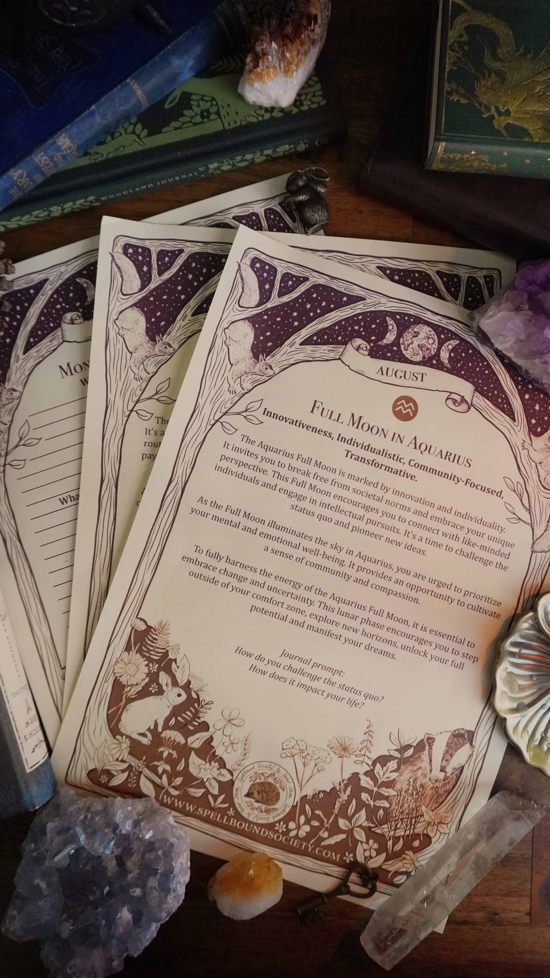 Moon phases for August – Spellbound Society